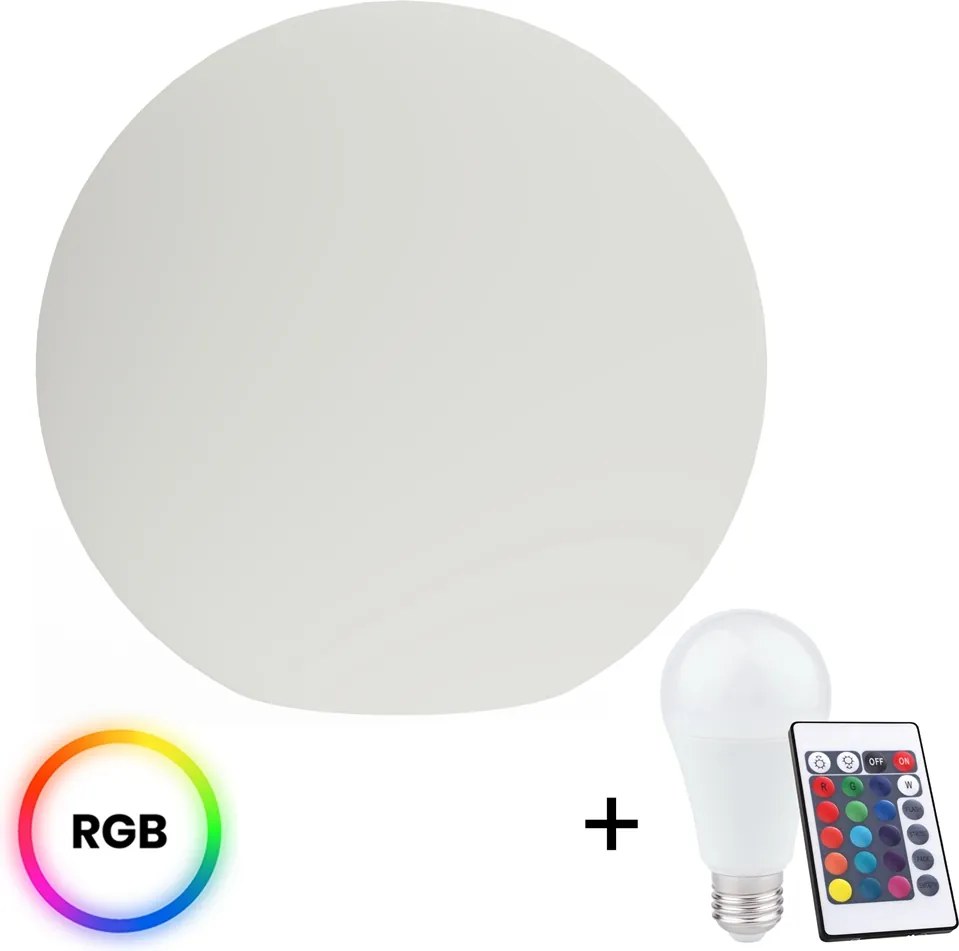 EKO1365 Zahradní koule FI300 s Rgb žárovkou A60 10W dálkové ovládání Globo Eko-light