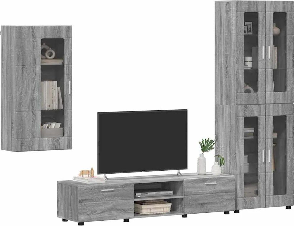 Sestava TV skříněk FLORIN 3 ks Šedá Sonoma Kompozitní dřevo 3397950