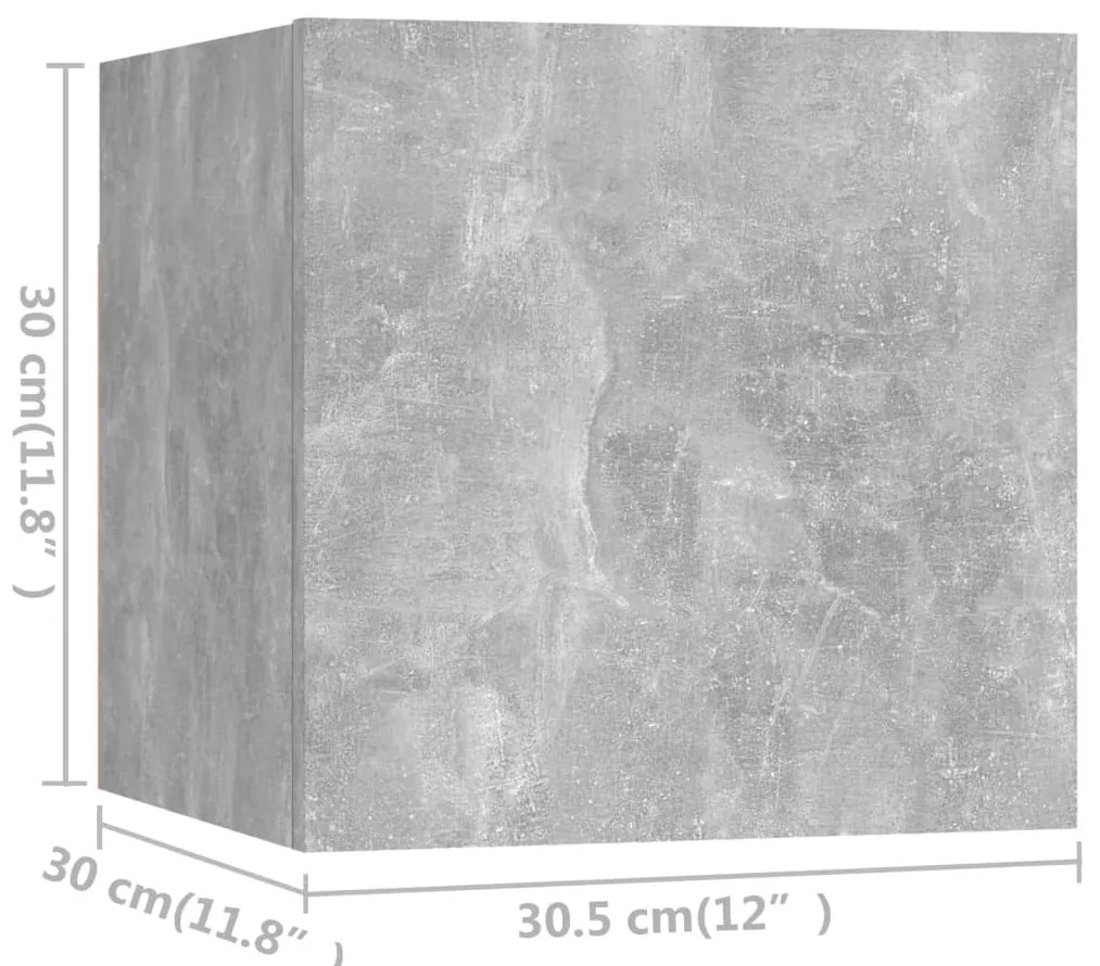 vidaXL Marketos 10dílný set TV skříněk betonově šedý dřevotříska