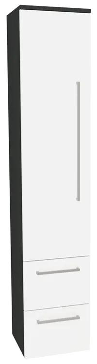 Mereo Bino, koupelnová skříňka vysoká 163 cm, levá, Multidecor, Šedý antracit CN697SEAN