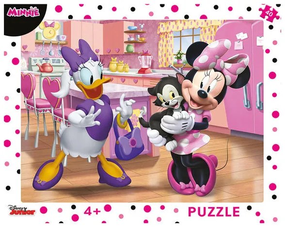 Dino Puzzle Růžová Minnie 40 dílků