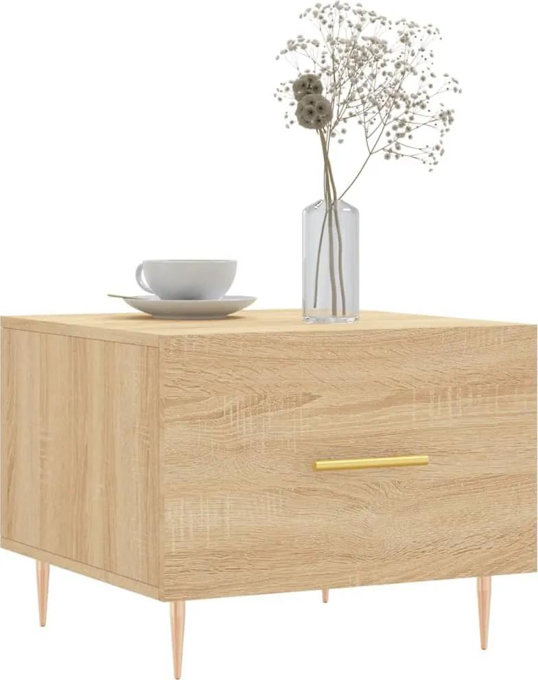 vidaXL Konferenční stolek 50 x 50 x 40 cm kompozitní dřevo [829370] Barva: bílá s vysokým leskem