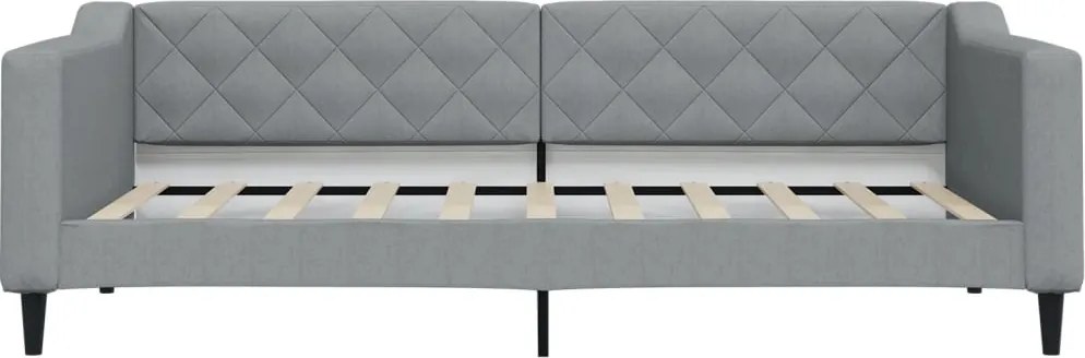 Válenda s matrací světle šedá 90 x 190 cm textil 3197418