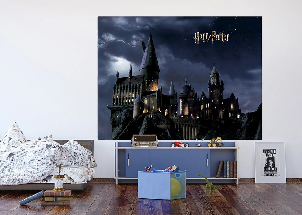 Dětská fototapeta na zed' Harry Potter Výhled na Bradavice | 252 x 182 cm | DFTDXL1965