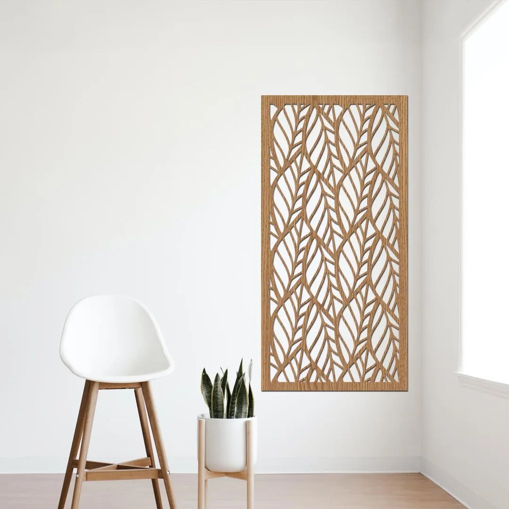 dřevo života Dřevěný dekorační panel LEAF III Zvolte rozměr (cm): 30x60, Zvolte barvu dekoru: Javor