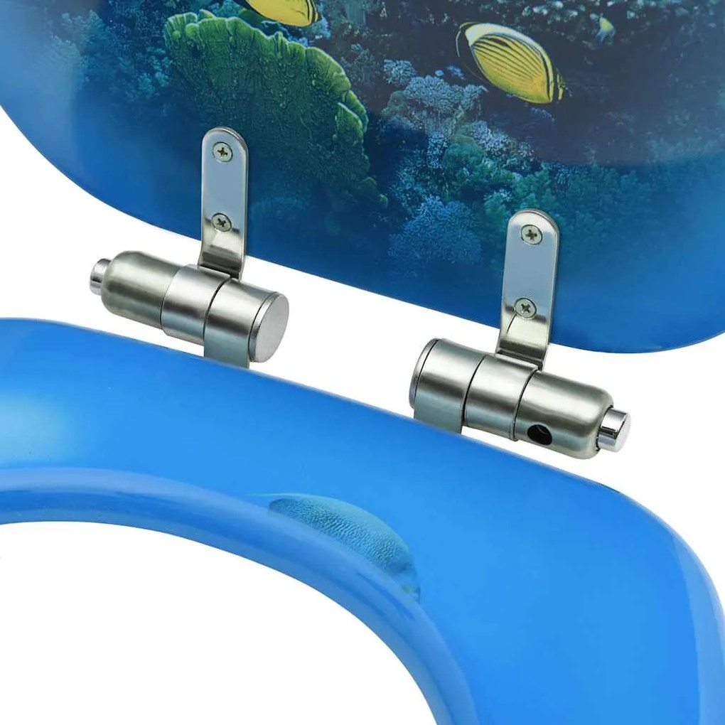 vivdaXL WC sedátka s funkcí pomalého sklápění 2 ks MDF podmořský motiv 3056414