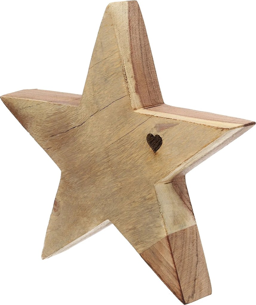 Dekorace Wooden Star II 20x4x20 cm