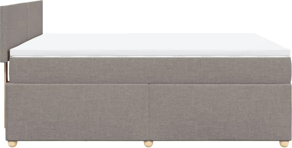 Box spring postel s matrací taupe 140x200 cm textil 3289000