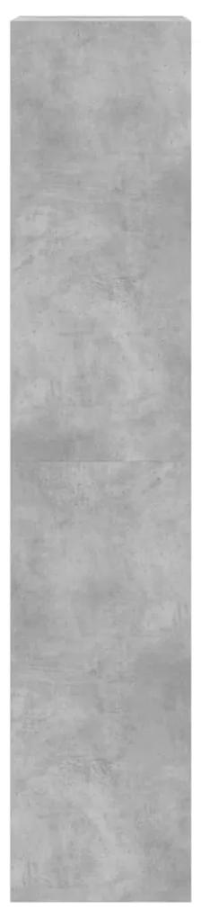Botník se 4 výklopnými zásuvkami betonově šedý 60 x 42 x 204 cm