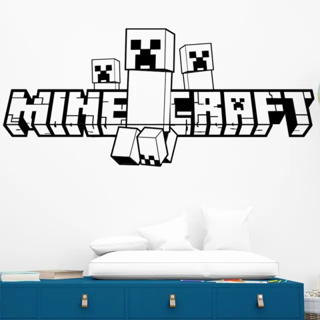 Samolepka s nápisem Minecraft - Kvalitní samolepky.cz