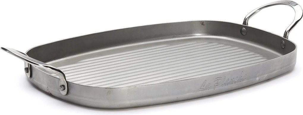 Oválná pánev ke grilování Plancha de Buyer MINERAL B 38x26cm vroubky