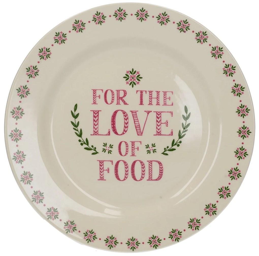 Vánoční dezertní talíř For The Love Of Food 21 cm