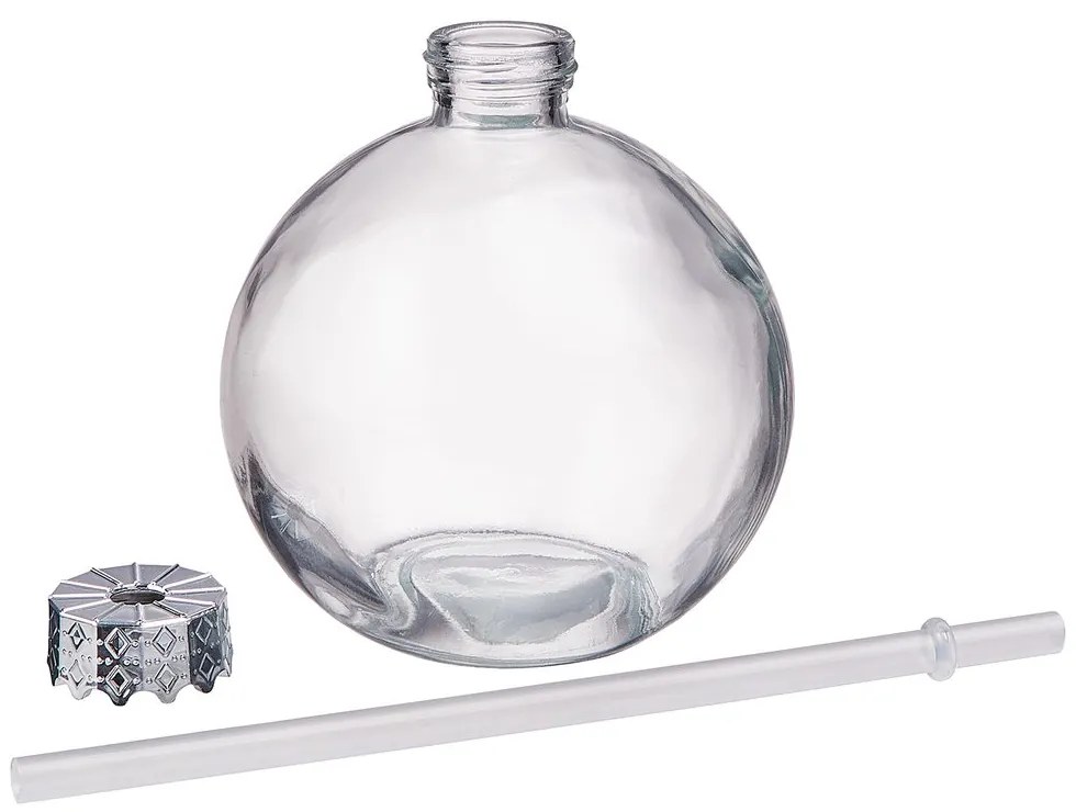 SANTA'S BUBBLE Skleněná koule s brčkem - čirá
