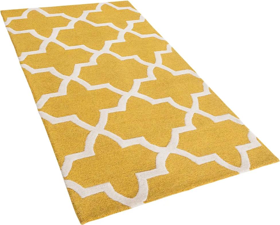 Žlutý bavlněný koberec 80x150 cm - SILVAN