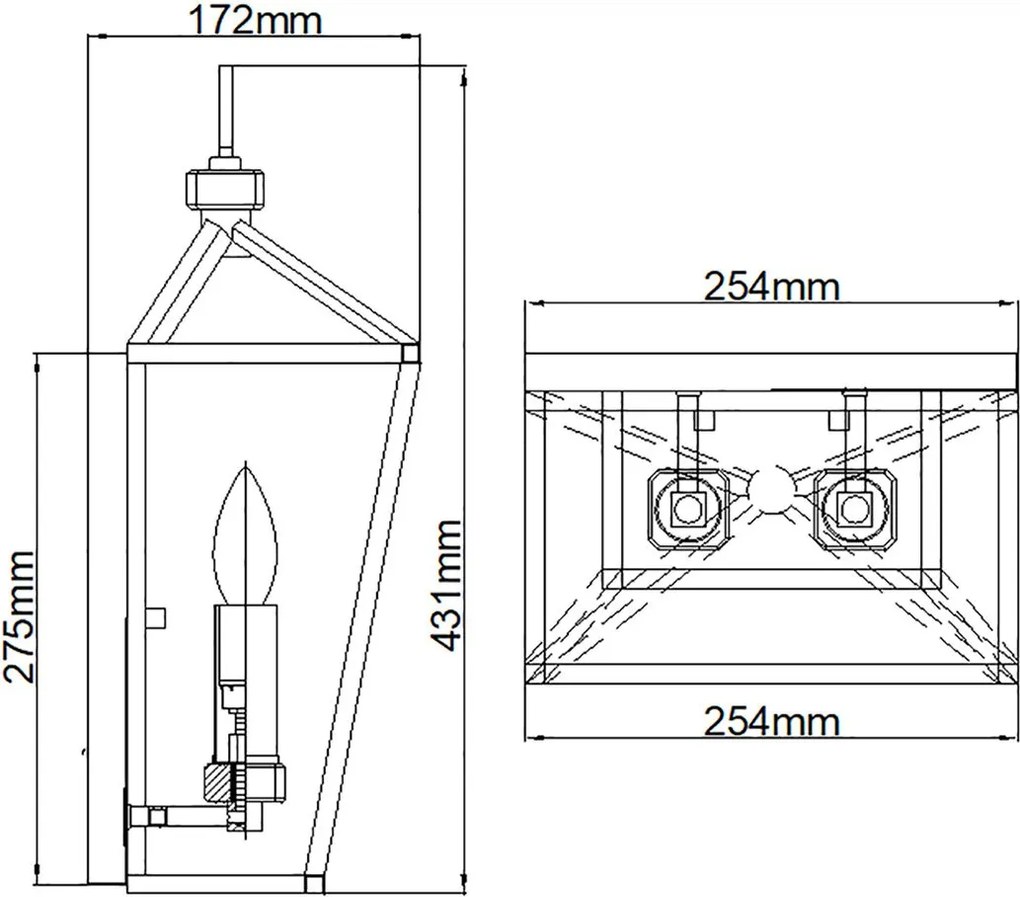 Elstead Designová nástěnná lampa Quintiesse Stinson černá 2x E14