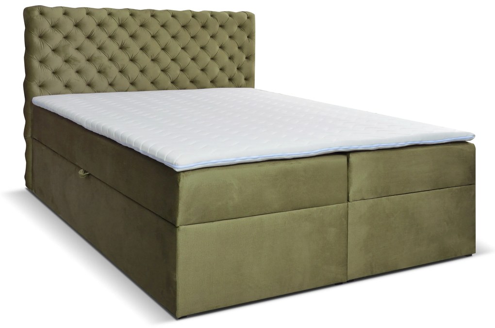 Kontinentální postel 180 cm Orimis (zelená). 1033246