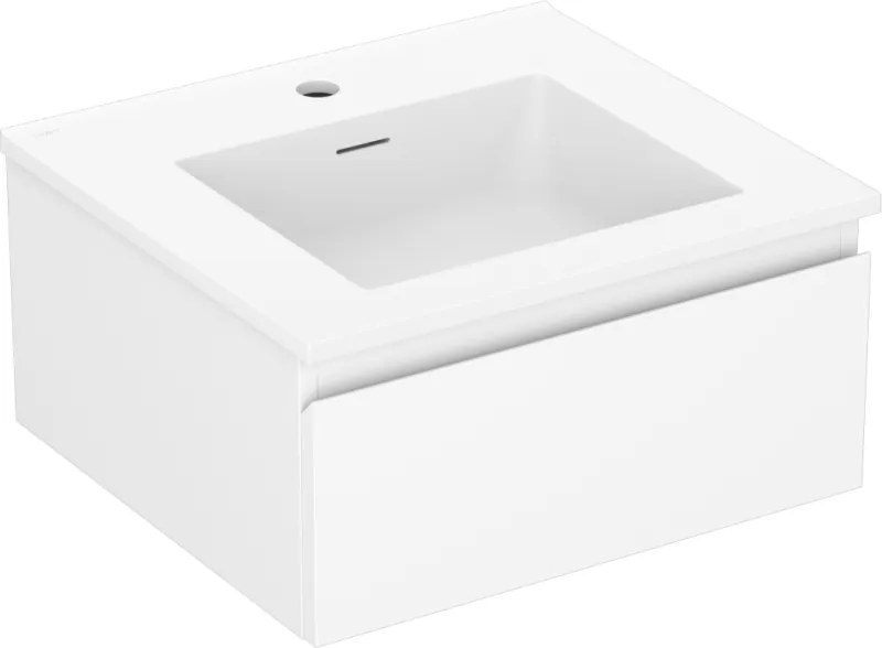 Mexen Orio, koupelnová skříňka 50 cm s umyvadlem Otis, 1 zásuvka, bílá matná, 91A10-05023-1-BF01-W18M01