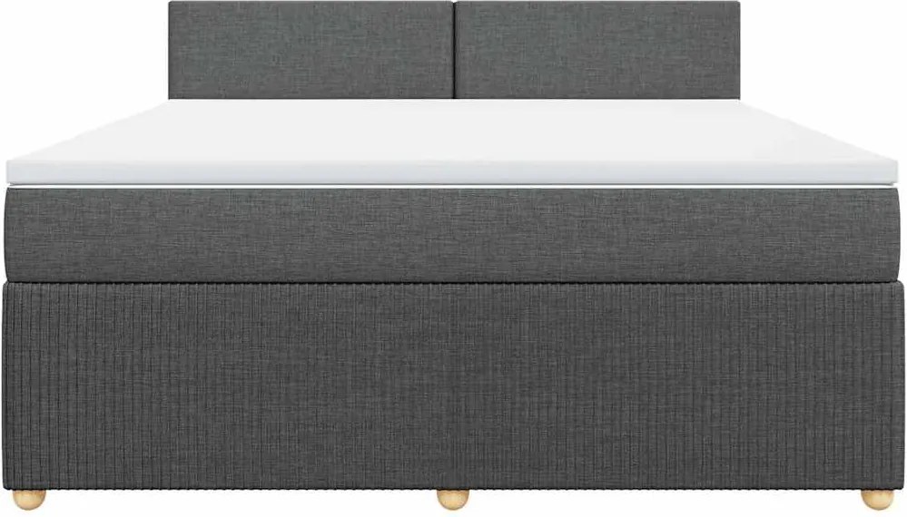 Box spring postel s matrací tmavě šedá 180x200 cm textil 3289829
