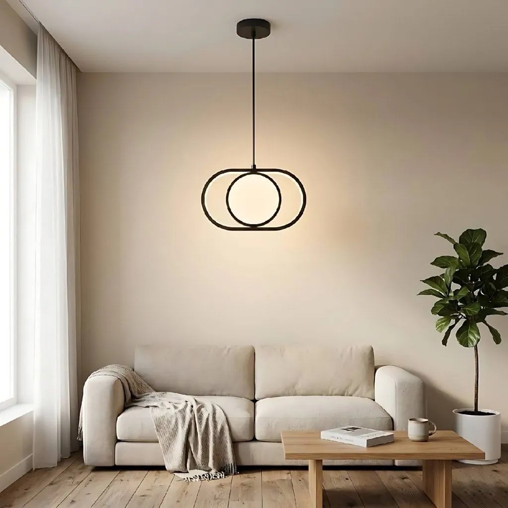 Toolight Toolight, LED závěsné svítidlo 18W, 4000K, APP1554-CP, černá, OSW-05662