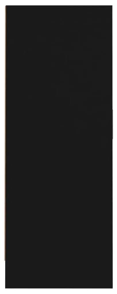 vidaXL Botník černý 60 x 35 x 92 cm dřevotříska