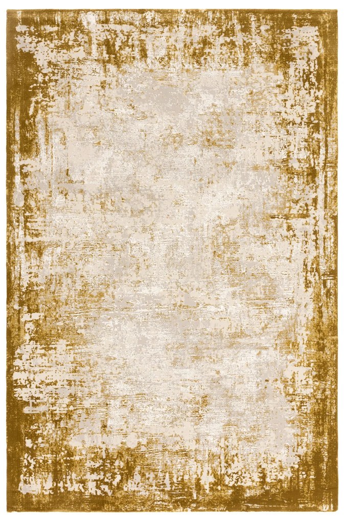 Tribeca Design Kusový koberec Zoom Border Gold Rozměry: 120x170 cm