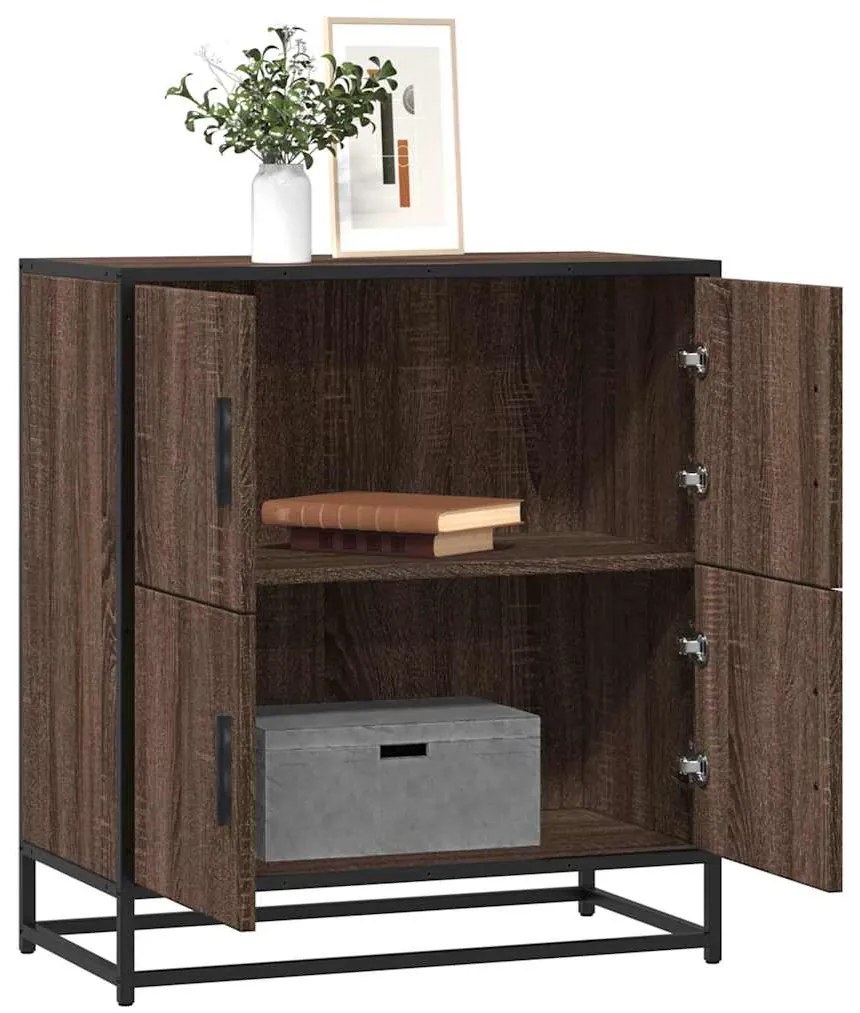 Příborník hnědý dub 68x35x76 cm kompozitní dřevo