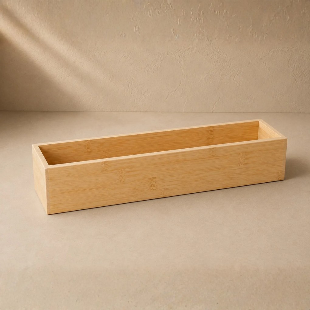 Bambusový organizér na stůl, 38 x 8 x 7 cm