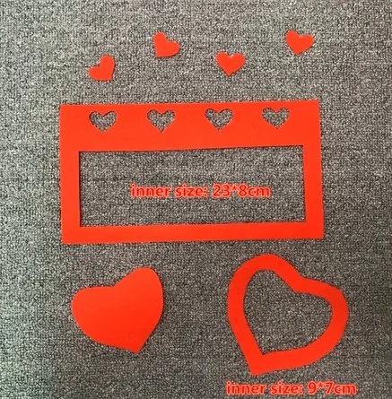 Bavlněná deka pro fotozáznam věku děťátka Motiv: srdíčkové rámečky, červené