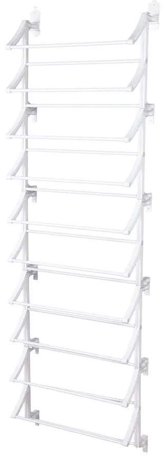 Bílý kovový závěsný stojan na boty – Compactor