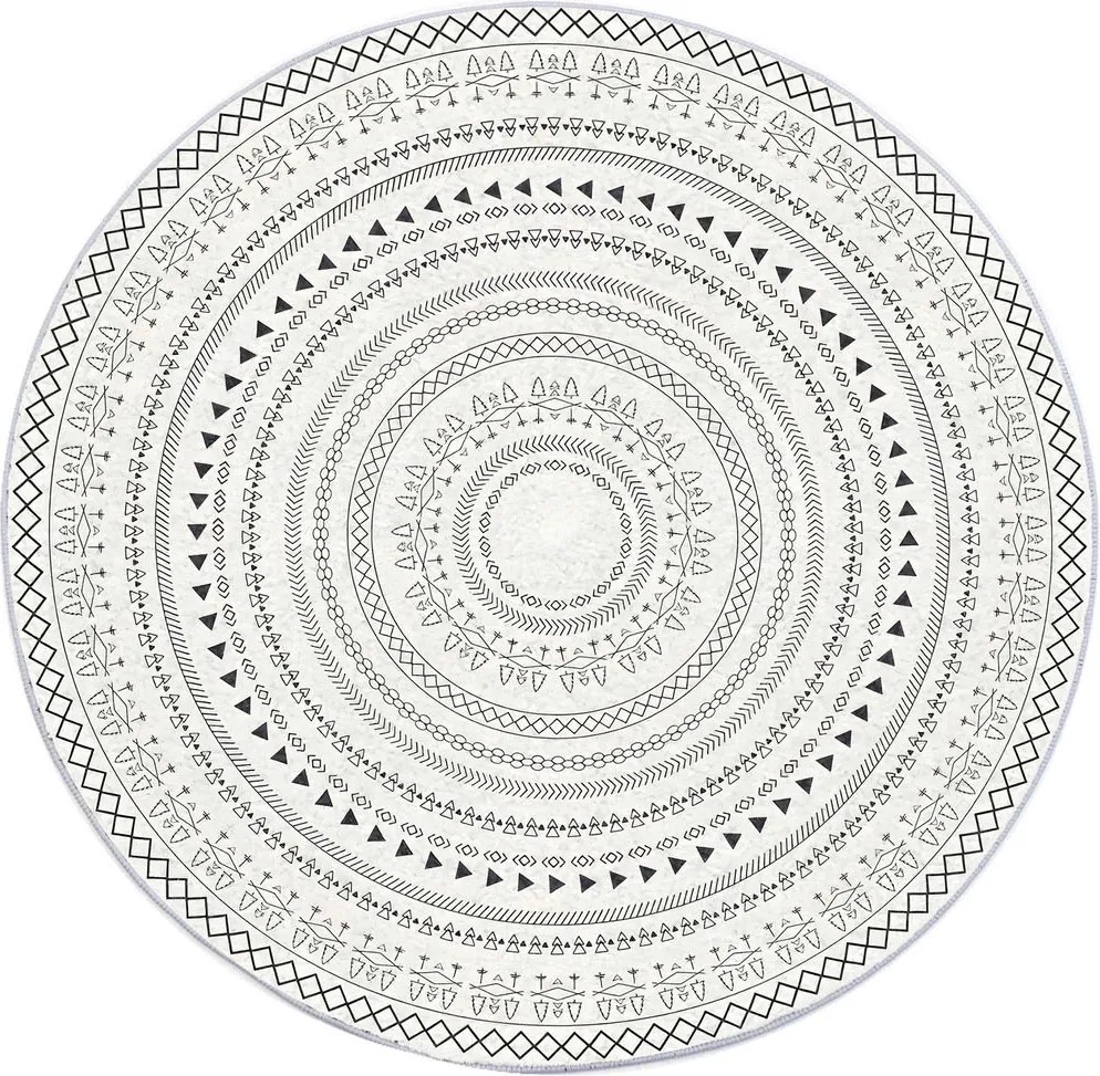 TZ Kruhový vzorovaný koberec Tina Rozměr: 90 cm