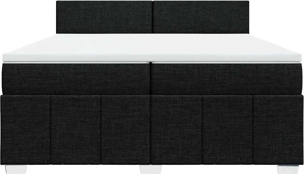 Box spring postel s matrací černá 200x200 cm textil 3289470