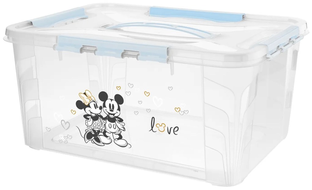 Keeeper Domácí úložný box velký "Mickey & Minnie" Matná modrá