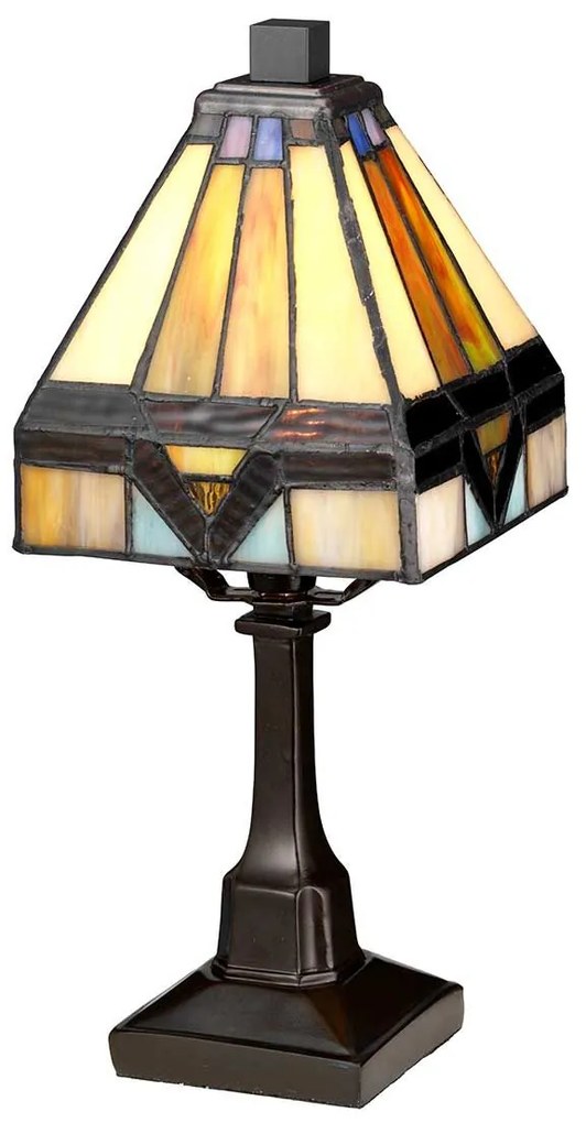 Elstead Malá Tiffany lampička Quoizel HOLMES/30 cm/1x40W
