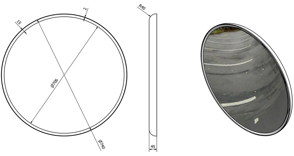 Sapho, Koupelnový set SKA konstrukce, černá mat, KSET-024