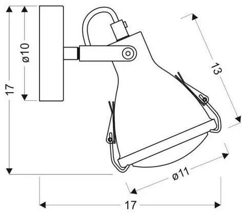 Nástěnné bodové svítidlo CRODO 1xE14/40W/230V