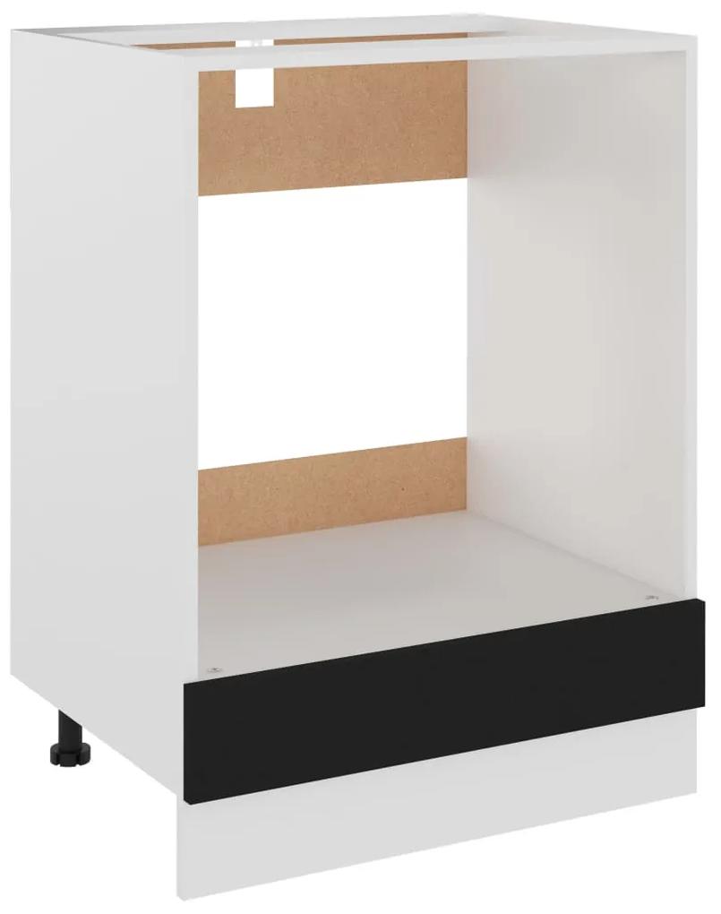 Skříňka na troubu černá 60 x 46 x 81,5 cm dřevotříska - Default Title