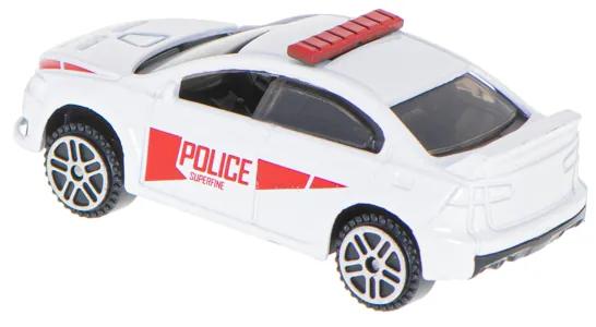KIK KX5586_6 Kovové auto policie bílé 7cm