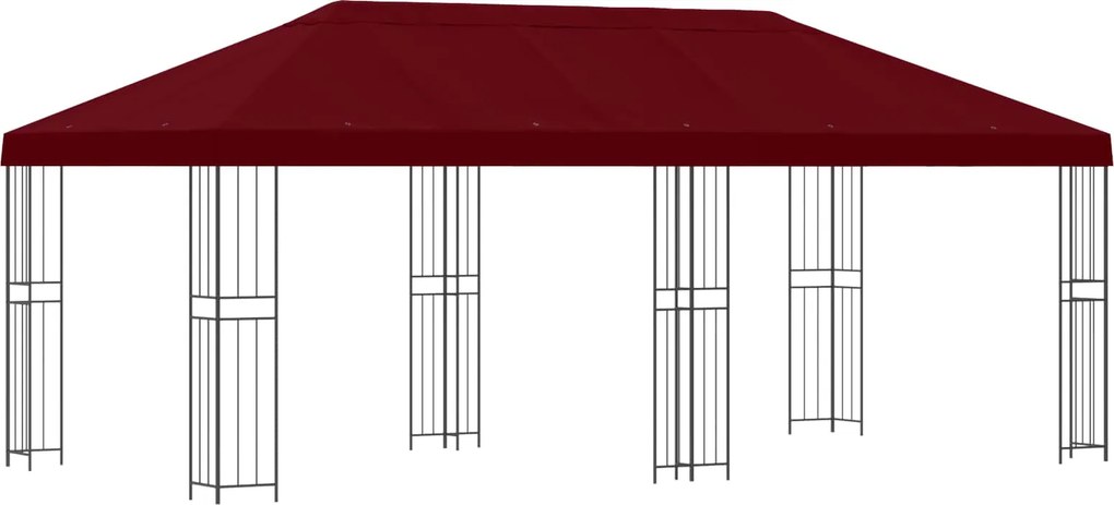 Zahradní altán 6 x 3 m Vínová Polyester a ocel 190 gsm 3375992