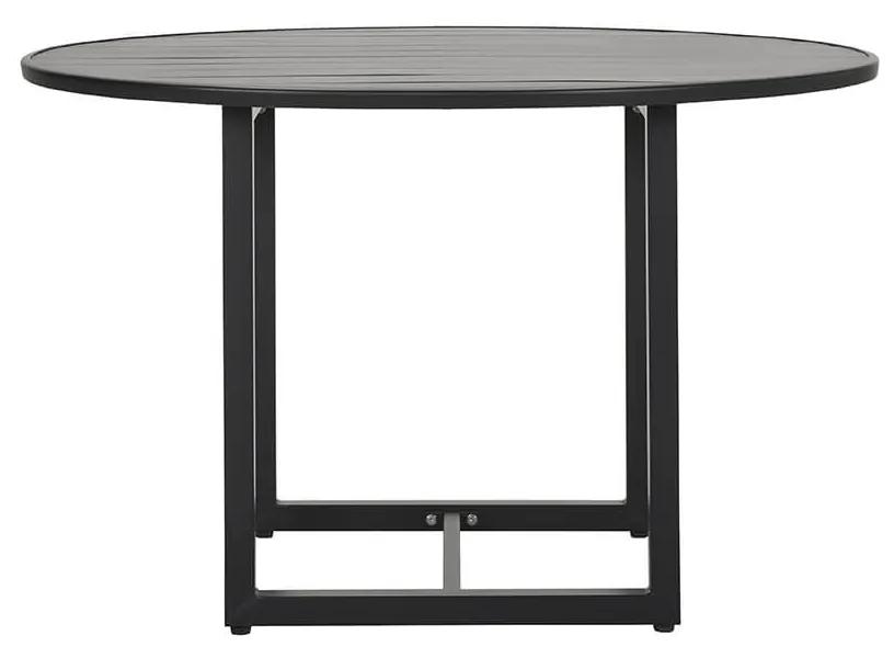 Zahradní kulatý stůl hallo ø 120 cm černý MUZZA