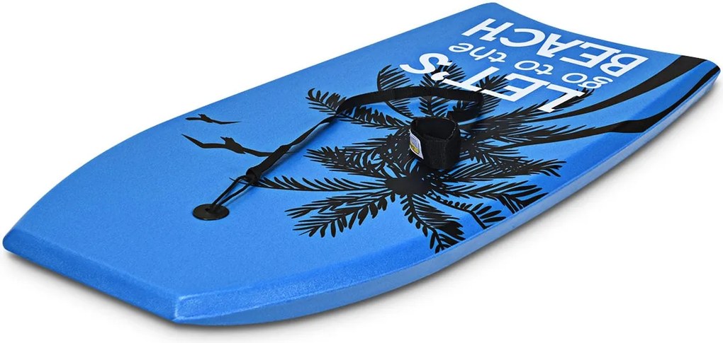 Costway Bodyboard lehké plavecké prkno na pláž pro děti a dospělé 106 cm modré