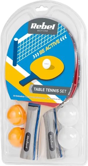 Sestava pálek a míčků pro stolní tenis REBEL RBA-4000