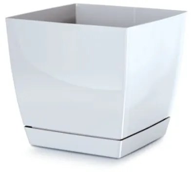 PROSPERPLAST Květináč - COUBI SQUARE P Průměr: 24 cm, Barva: grafit