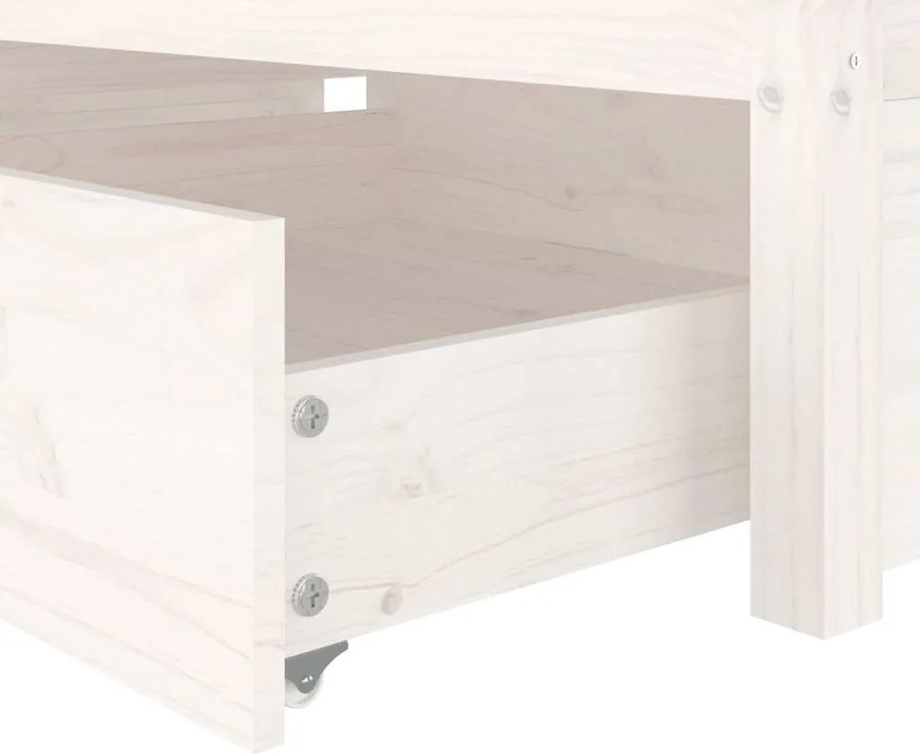 Rám postele se zásuvkami bílý 75 x 190 cm Small Single 3103454