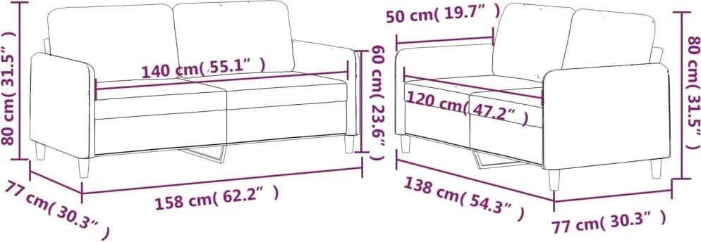 2dílná sedací souprava s poduškami taupe textil 3202093