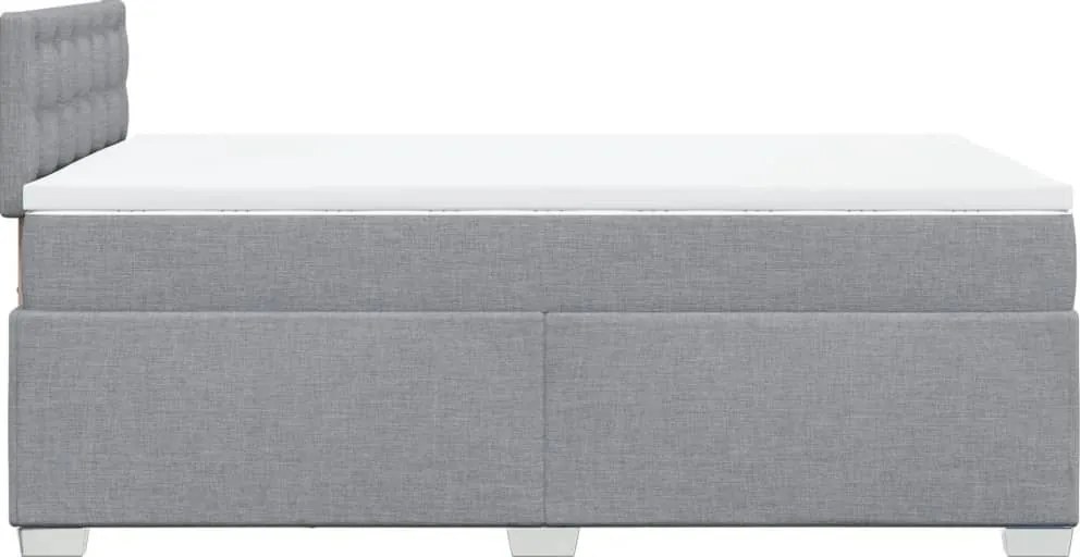 Box spring postel s matrací světle šedá 120 x 200 cm textil 3285869