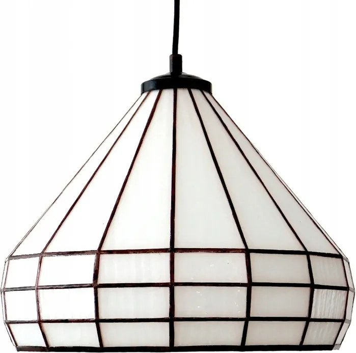 Závěsná vitrážová lampa ArtDec F3 Ø30