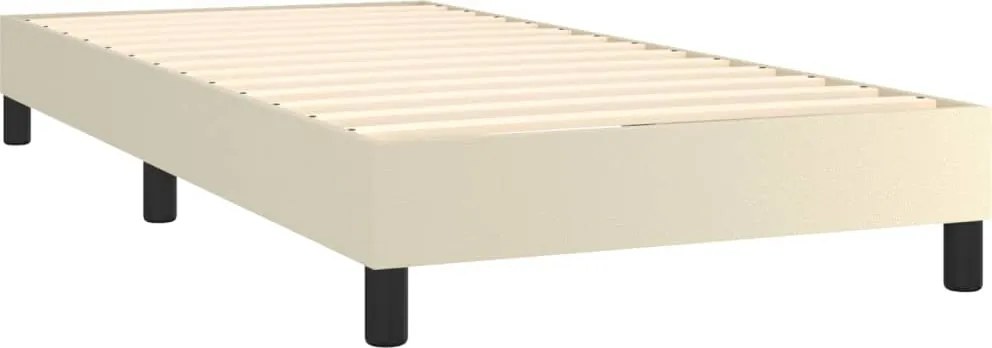 Box spring postel s matrací krémová 100x200 cm umělá kůže 3141109