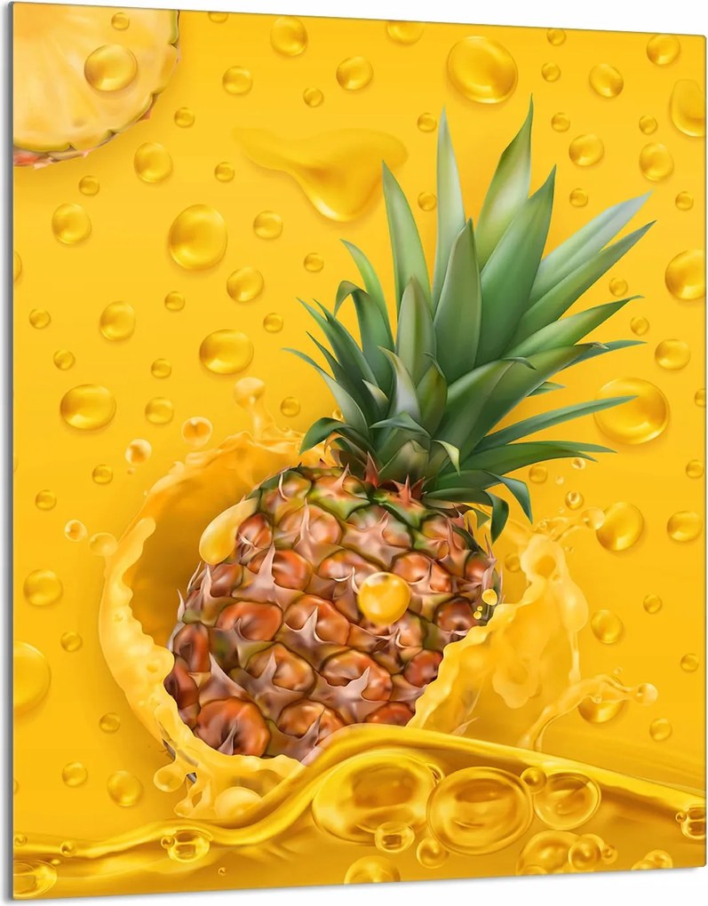 Skleněná Deska Na Krájení 40x52 Ananas Do Kuchyně