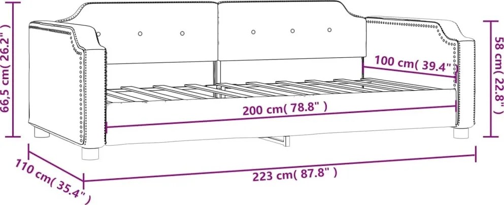 vidaXL Válenda 100 x 200 cm textil [354210] Barva: Černá