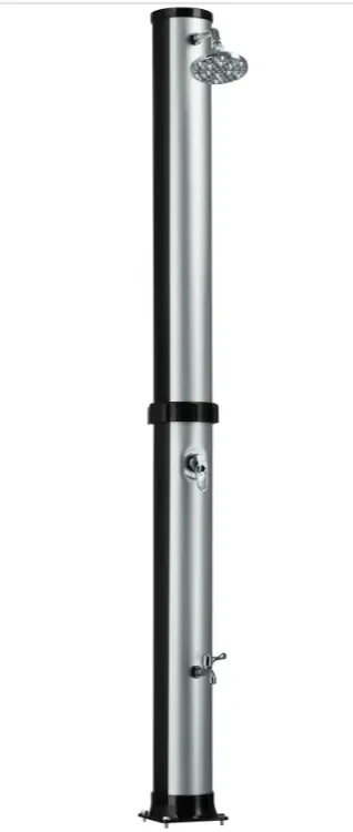 Tectake Solární sprcha Orinoco 38l černá/stříbrná | BIANO